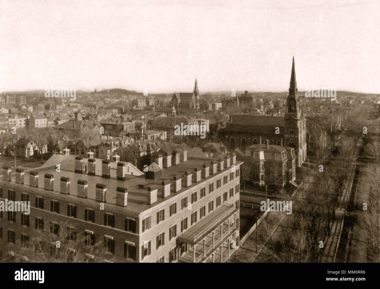 Northeast from City Building Tower. Lewiston. 1900 Stock Photo - Alamy