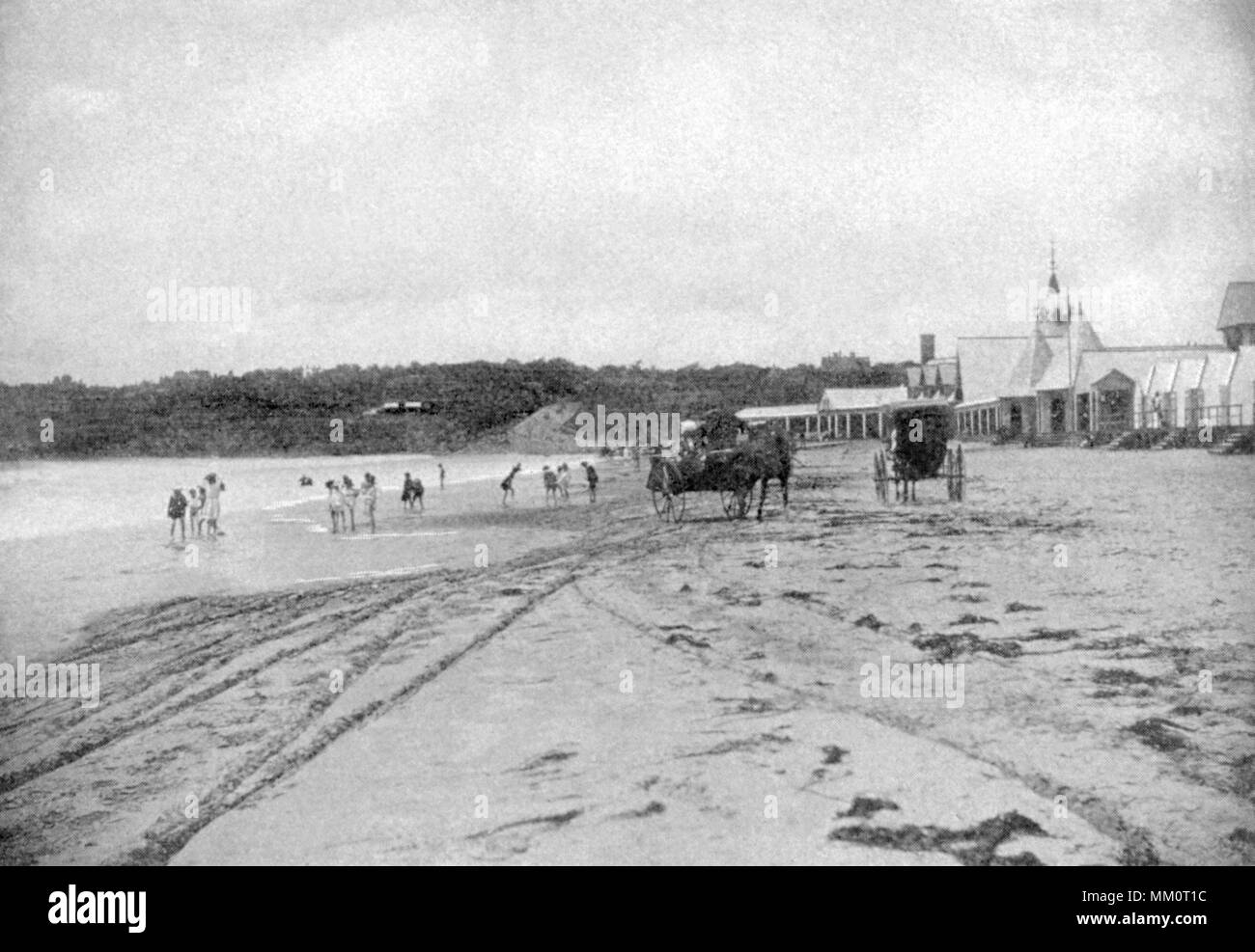Bathing Beach. Newport. 1900 Stock Photo - Alamy