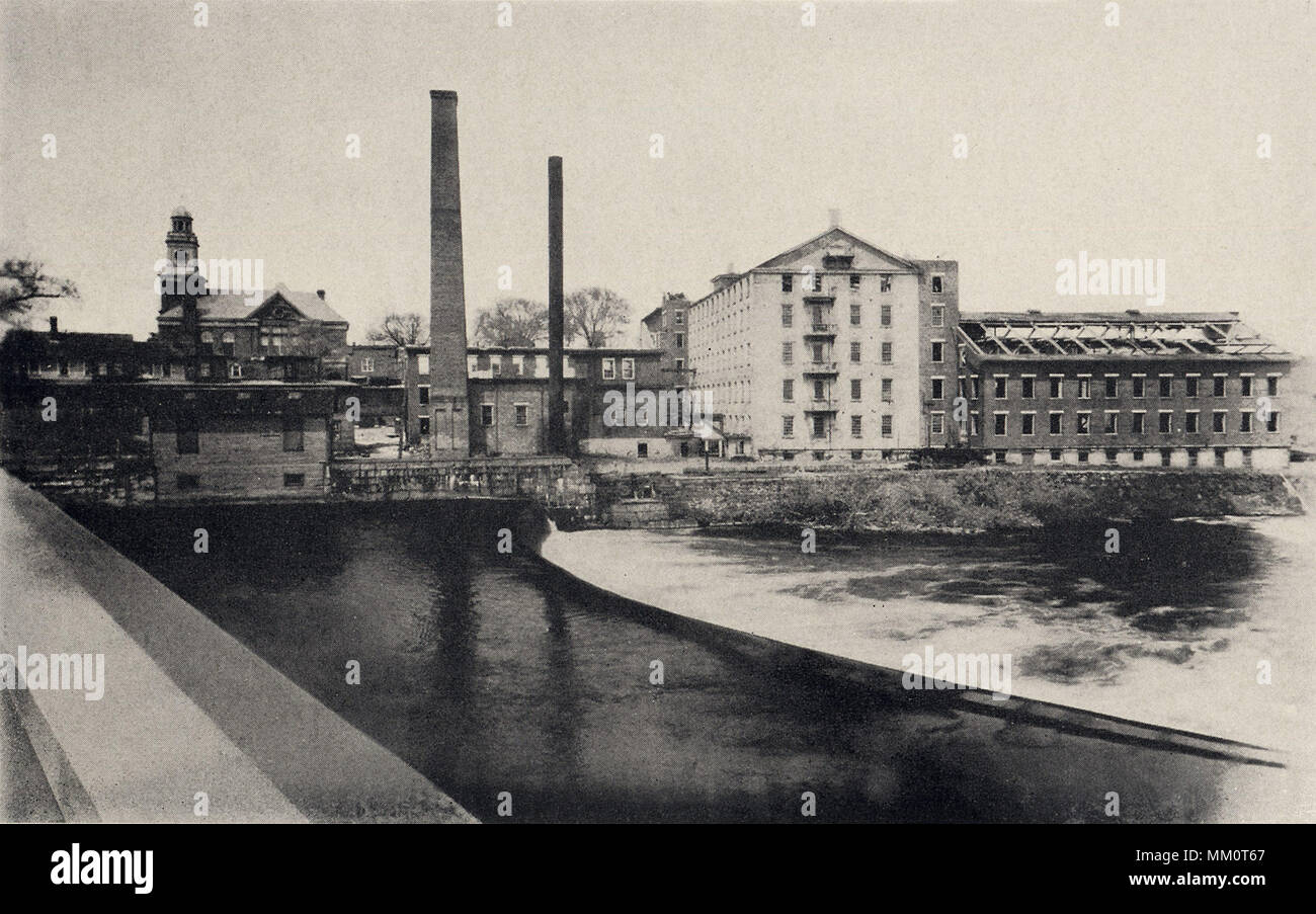 Town Hall and Falls. Valley Falls. 1934 Stock Photo - Alamy