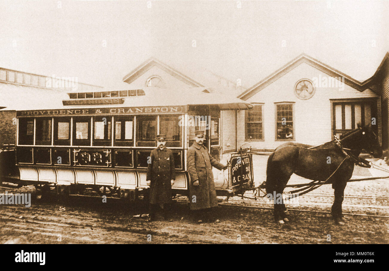 Providence-Cranston Horsecar. Providence. 1866 Stock Photo - Alamy