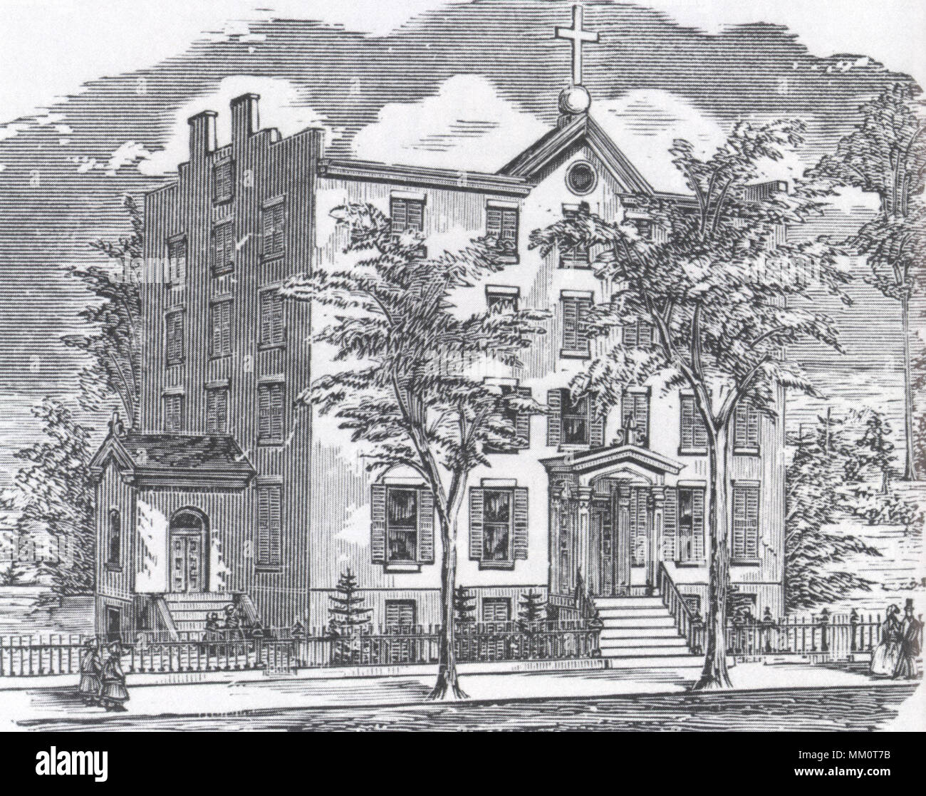 Saint Xavier's Building. Providence. 1856 Stock Photo - Alamy