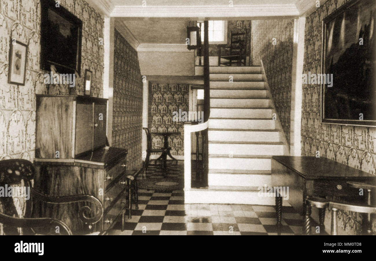 Hallway of Tobias Lear House. Portsmouth. 1940 Stock Photo - Alamy