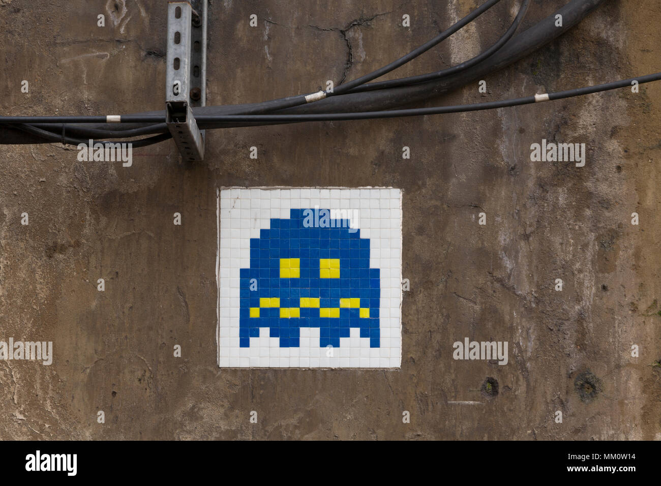 A mosaic by ’Invader’ well-known French street artist, whose street ...