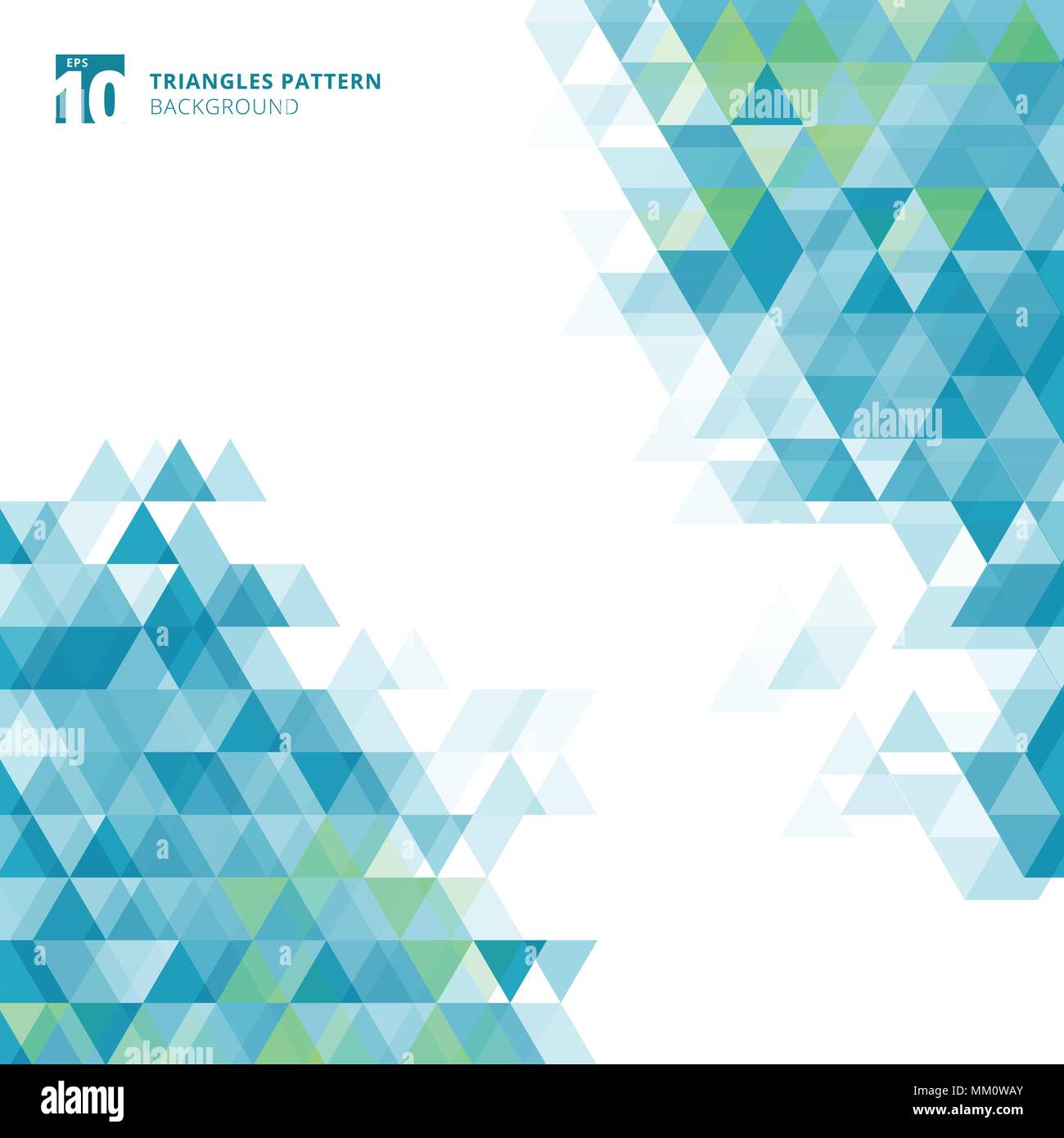 Abstract blue triangles geometric on white background. Vector illustration Stock Vector Image ...