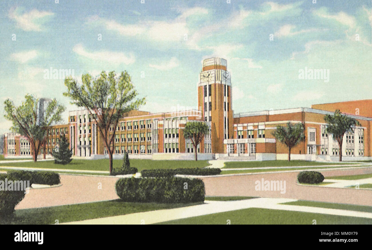 The J. W. Sexton High School. Lansing. 1945 Stock Photo - Alamy