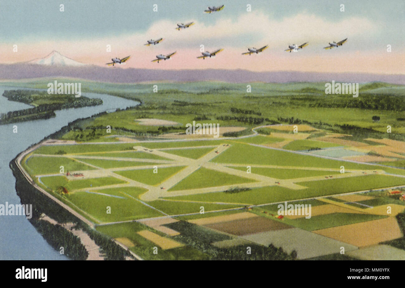 Portland-Columbia Airport. Portland. 1946 Stock Photo - Alamy Portland-Columbia Airport. Portland. 1946 Stock Photo - Alamy