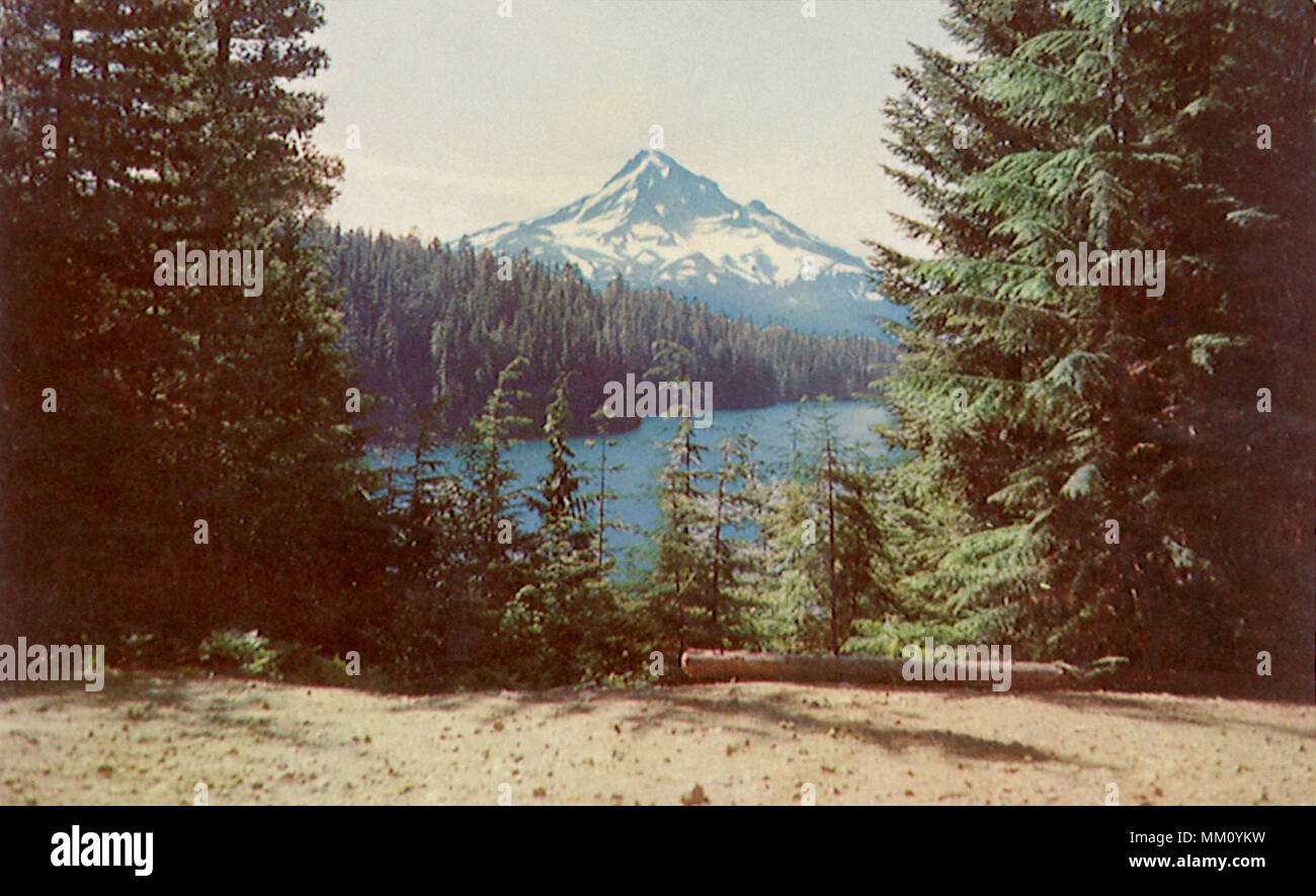 Mount Hood from Lost Lake Viewpoint.Hood River. 1959 Stock Photo - Alamy