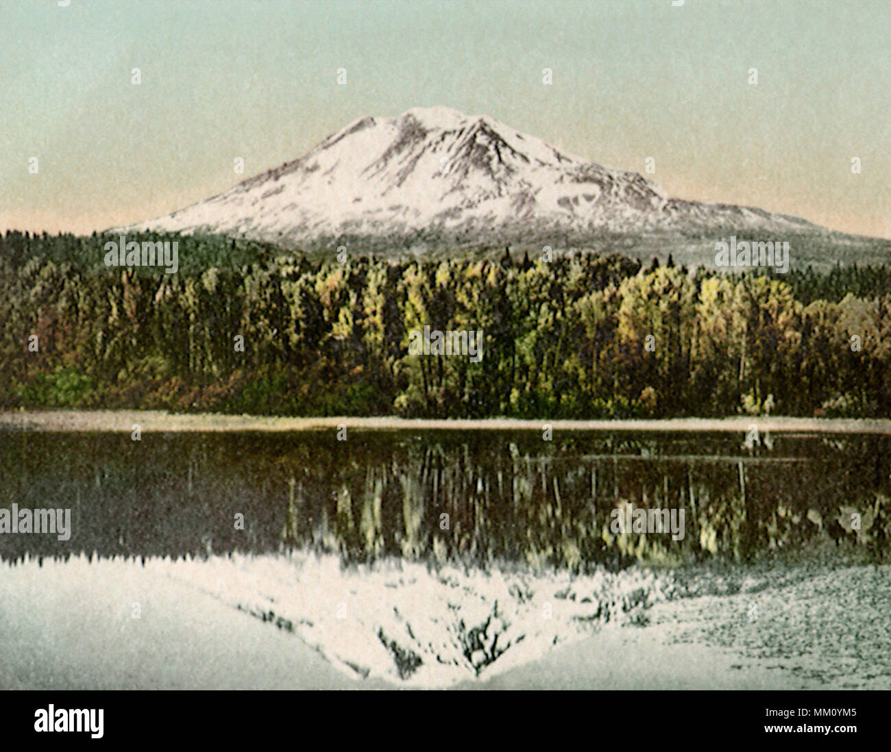Mount Adam from Trout Lake. Portland. 1910 Stock Photo - Alamy