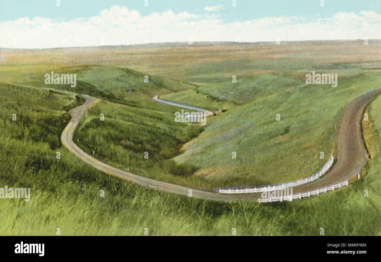 Emigrant Hill on the Oregon Trail. Pendleton. 1935 Stock Photo - Alamy
