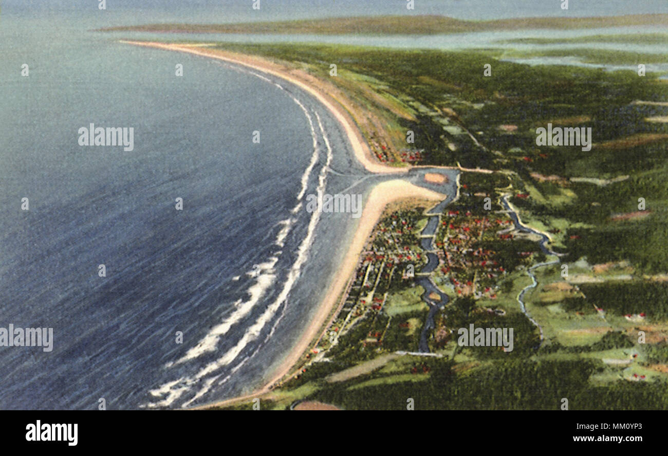 Aerial View of Seaside. 1930 Stock Photo - Alamy