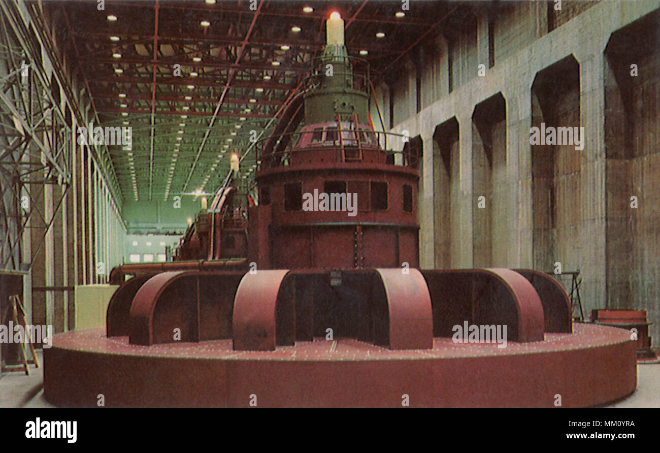 Generator in the McNary Dam. McNary. 1965 Stock Photo - Alamy
