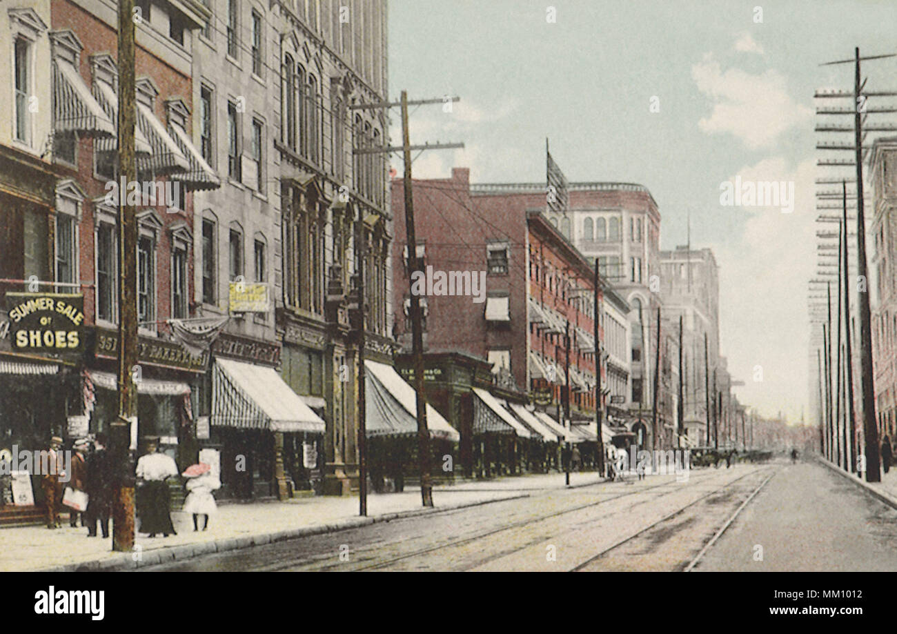 Main Street North from State Street. Bridgeport. 1911 Stock Photo - Alamy