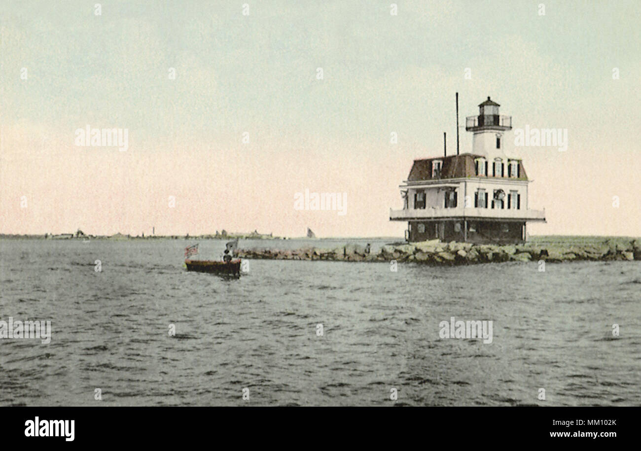 View of the Lighthouse. Bridgeport. 1915 Stock Photo - Alamy