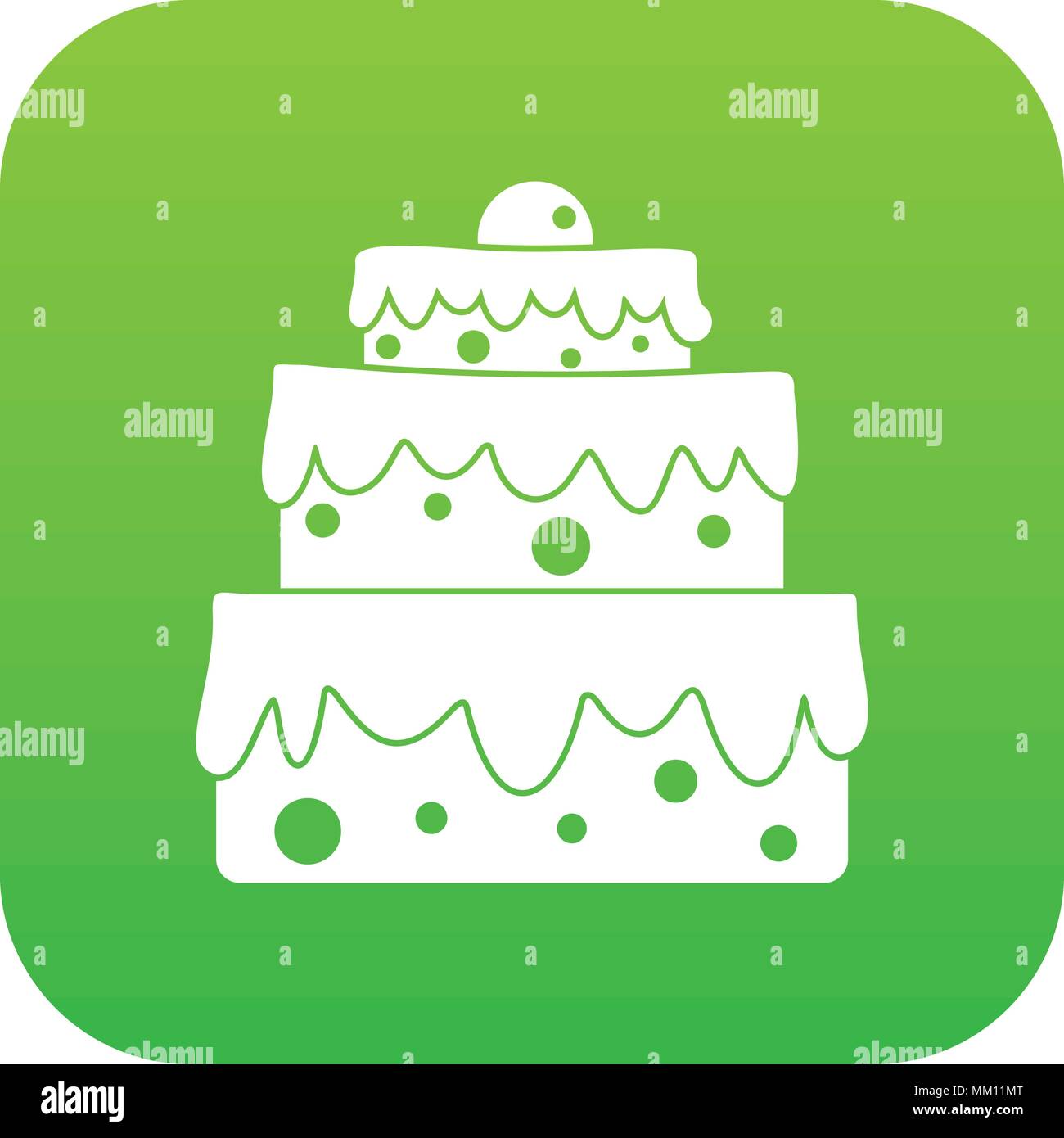 Big cake icon digital green Stock Vector Image & Art - Alamy