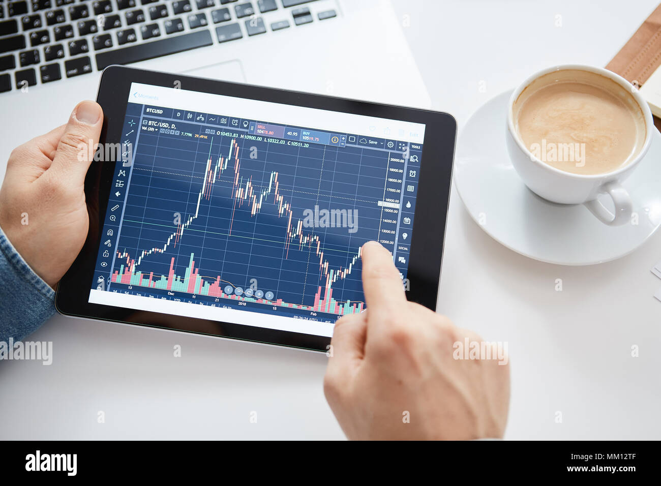 Stock market trader working on hi-res stock photography and images - Alamy