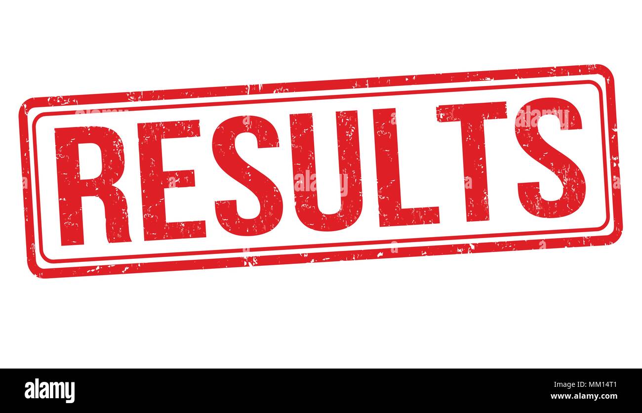 Results grunge rubber stamp on white background, vector illustration ...