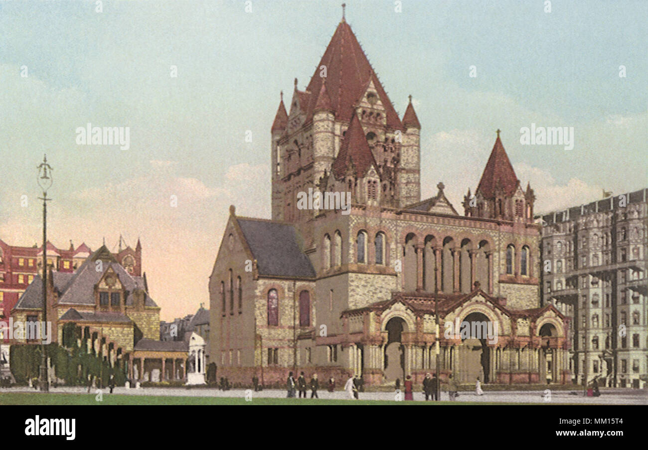 Trinity Church. Boston. 1915 Stock Photo - Alamy