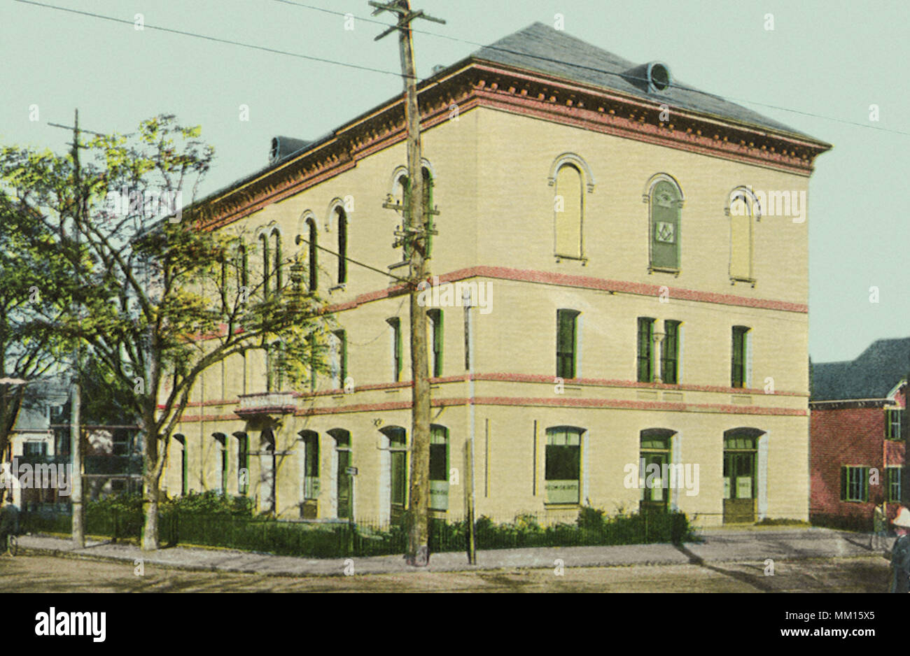 Masonic Temple. Melrose. 1915 Stock Photo - Alamy