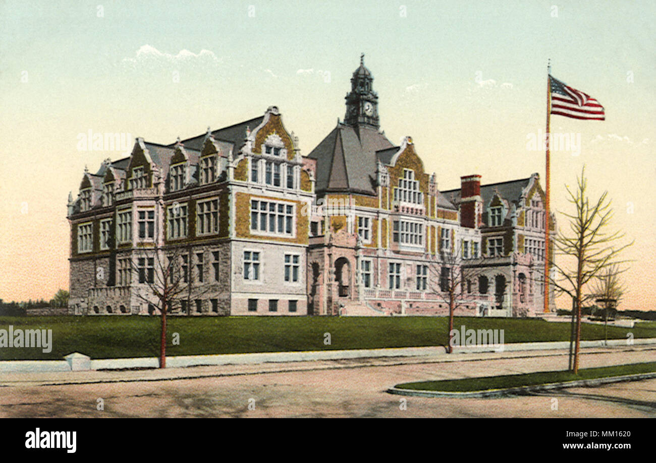 High School. Fairhaven. 1908 Stock Photo - Alamy