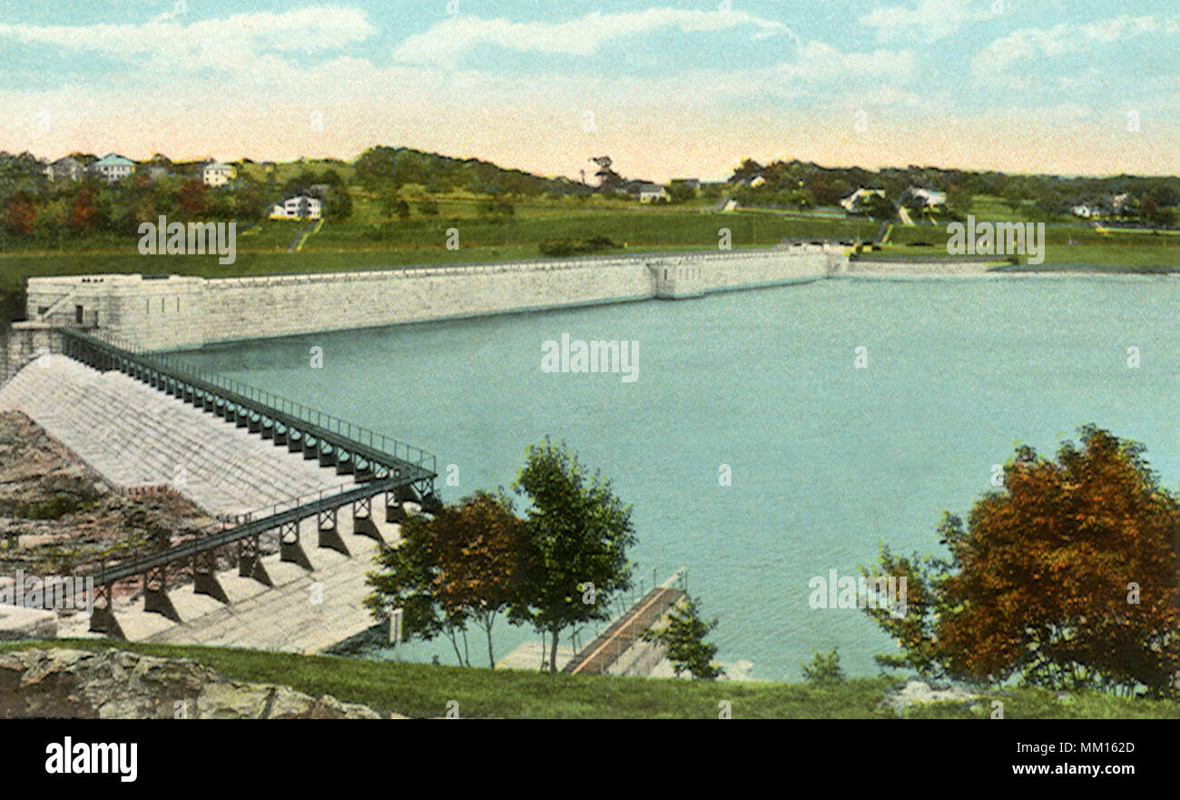 Wachusett Dam & Reservoir. Clinton. 1915 Stock Photo - Alamy
