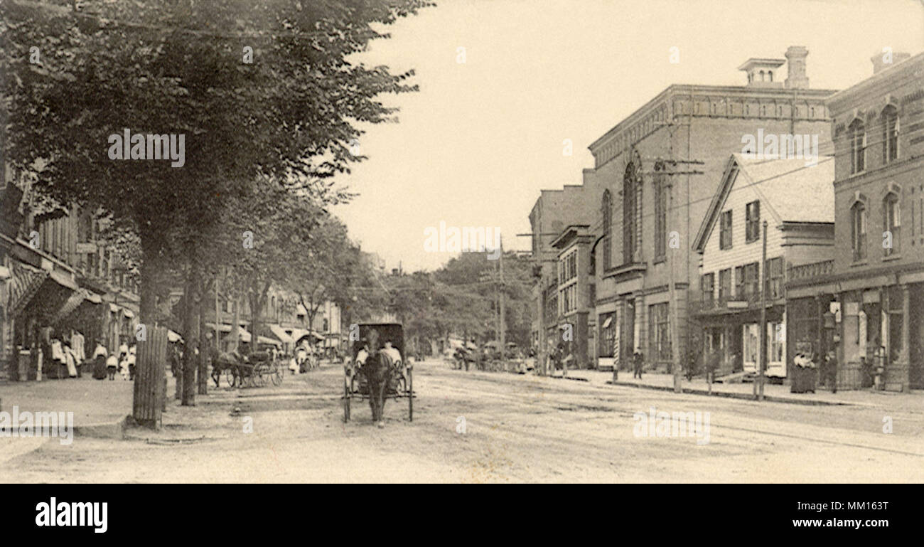 Main Street Looking East. Greenfield. 1905 Stock Photo - Alamy