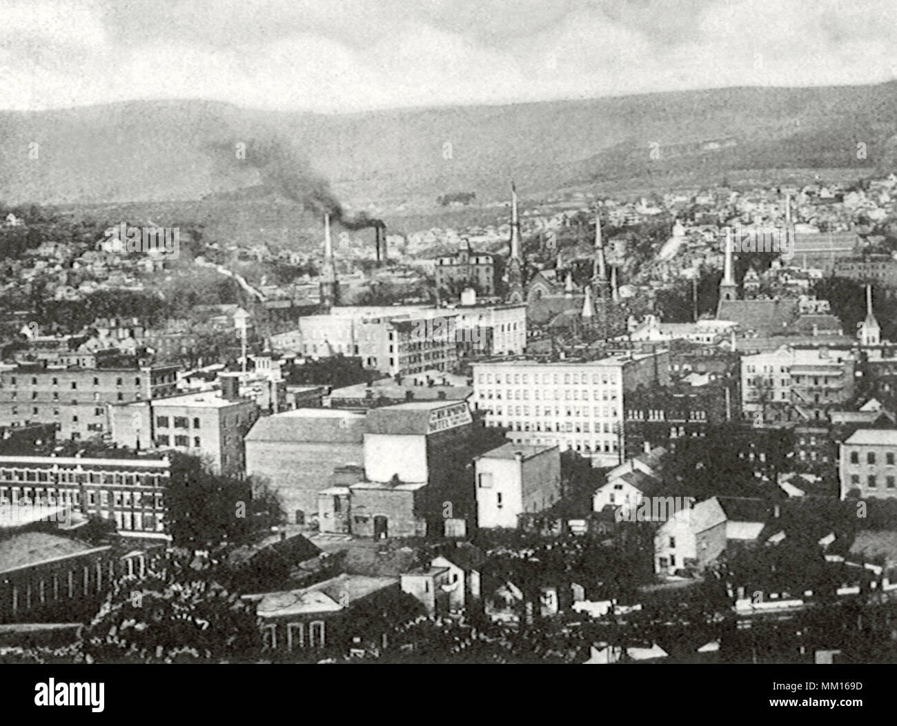 Aerial View of North Adams. 1905 Stock Photo - Alamy