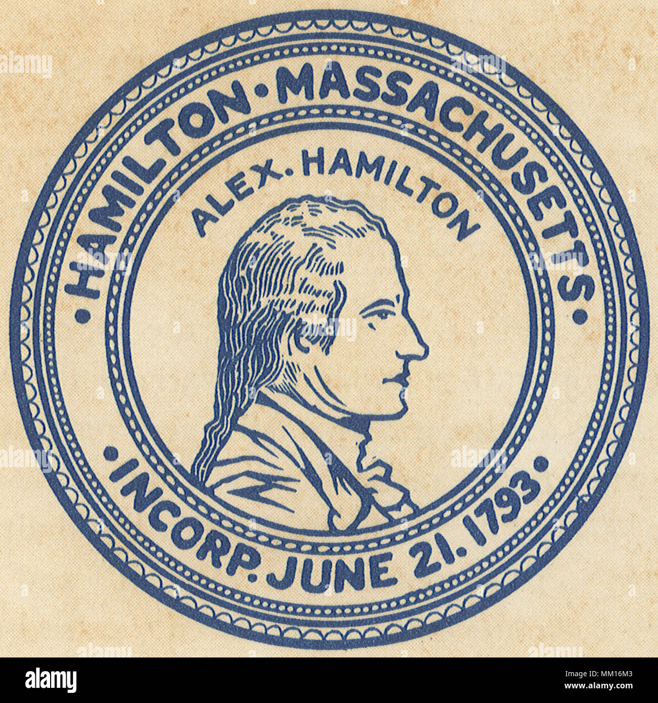 Seal of Hamilton. 1950 Stock Photo - Alamy