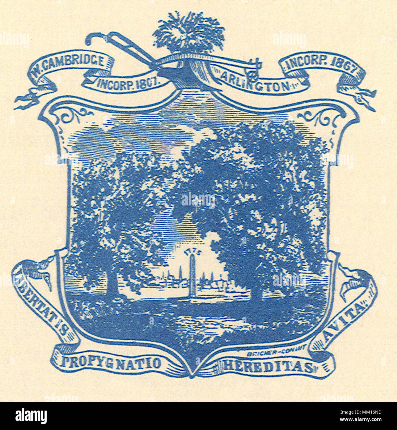 Seal of Arlington. 1951 Stock Photo - Alamy