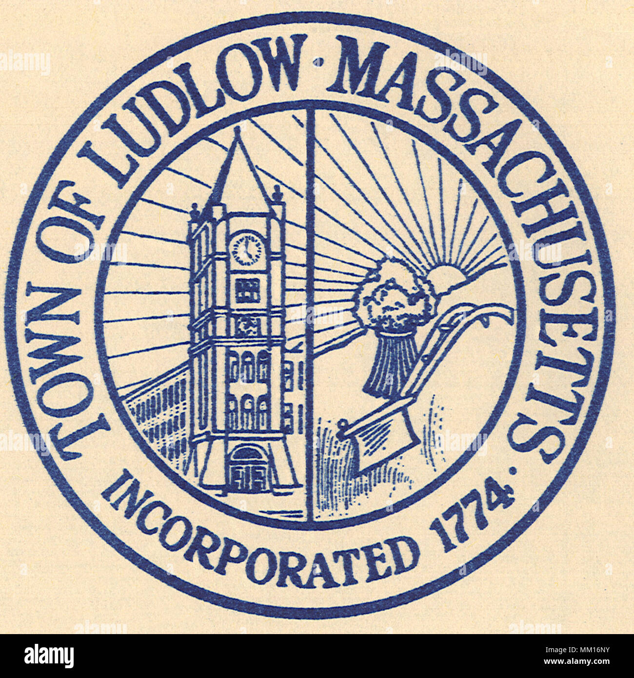 Seal of Ludlow. 1951 Stock Photo - Alamy