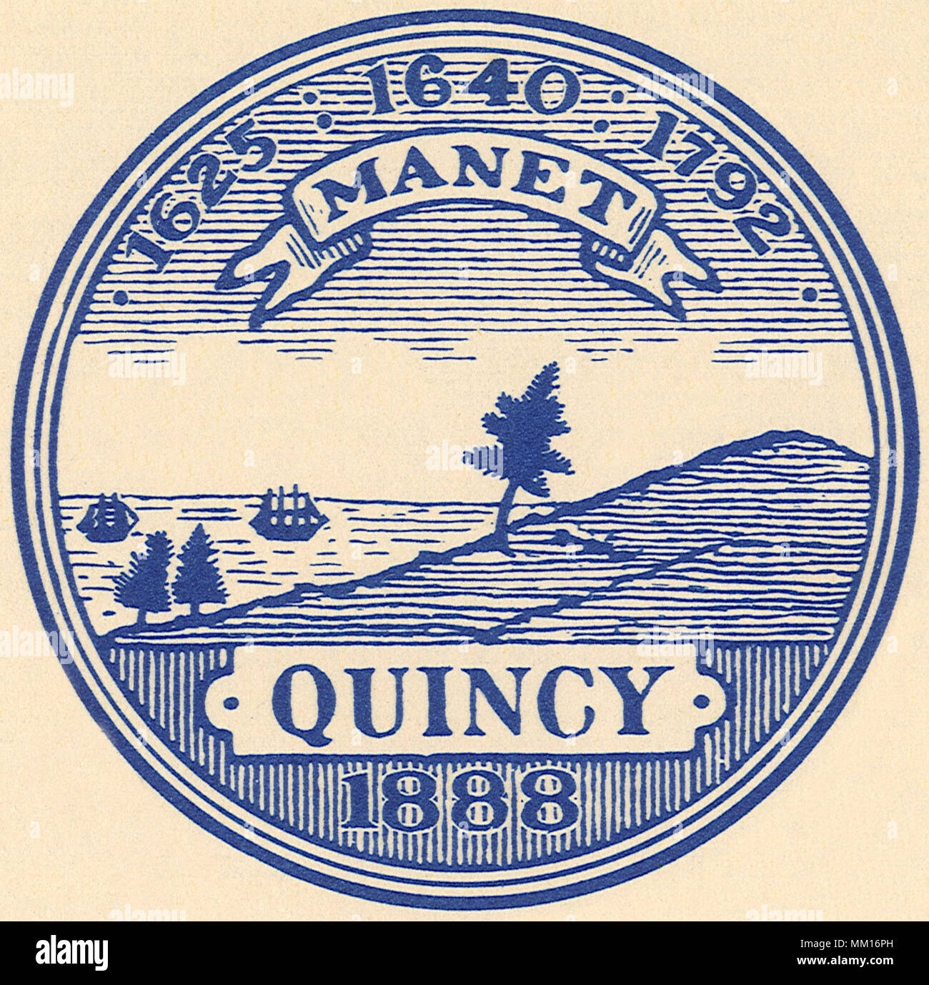 Seal of Quincy. 1951 Stock Photo - Alamy