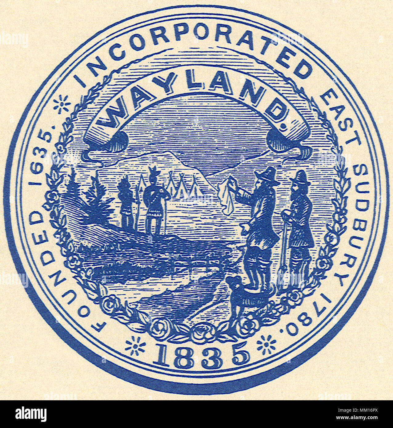 Seal of Wayland. 1951 Stock Photo - Alamy