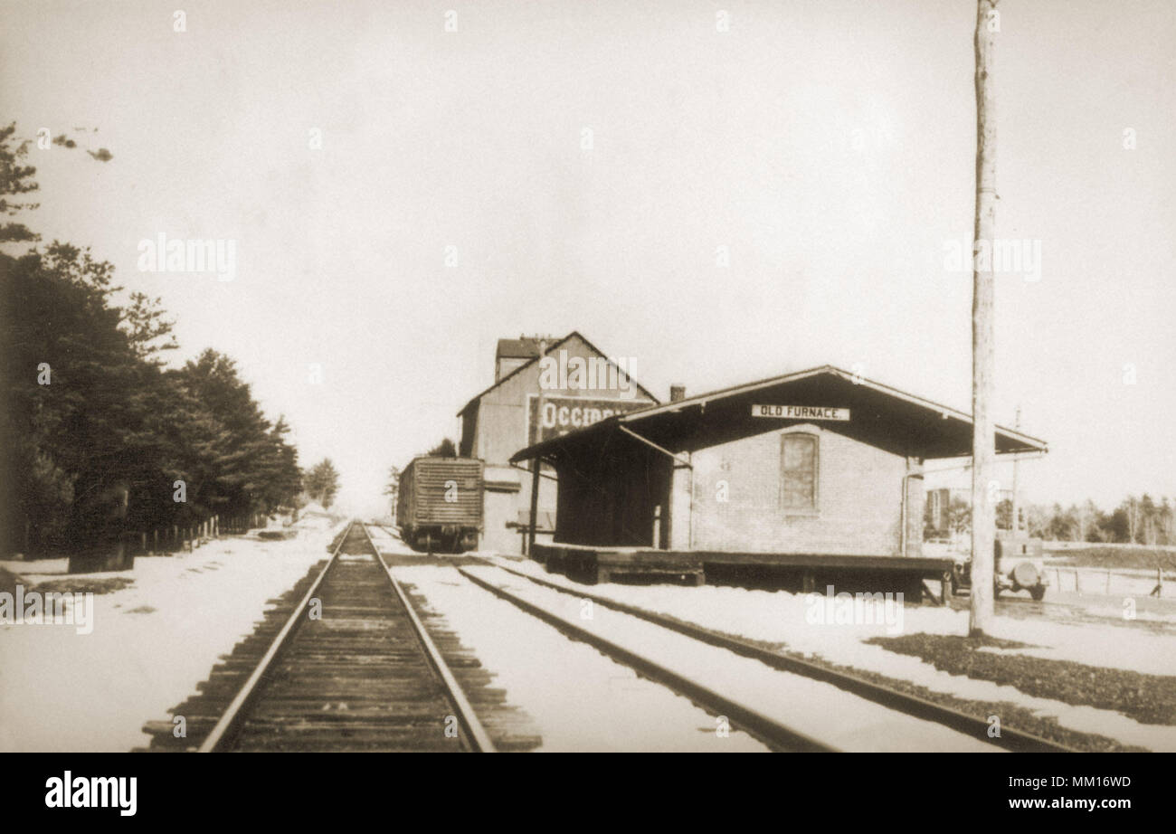 Railroad Station. Old Furnace. 1925 Stock Photo - Alamy