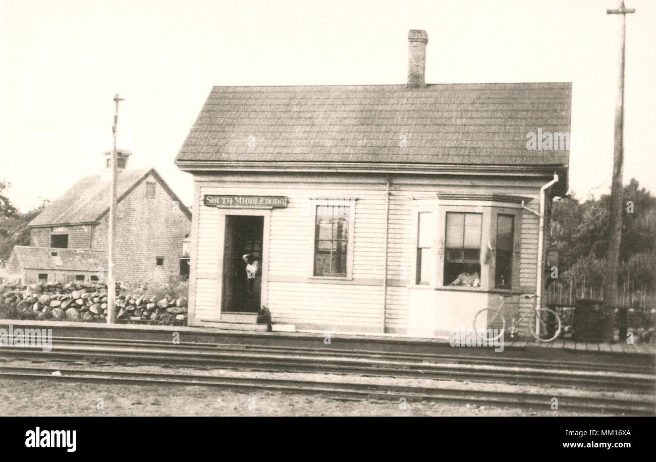 Railroad Station. South Middleboro. 1935 Stock Photo - Alamy