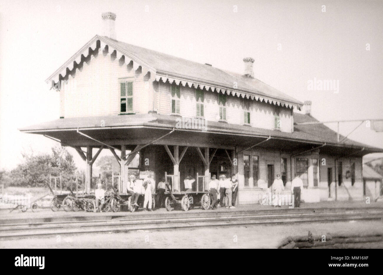 Railroad Station. Tremont. 1915 Stock Photo - Alamy