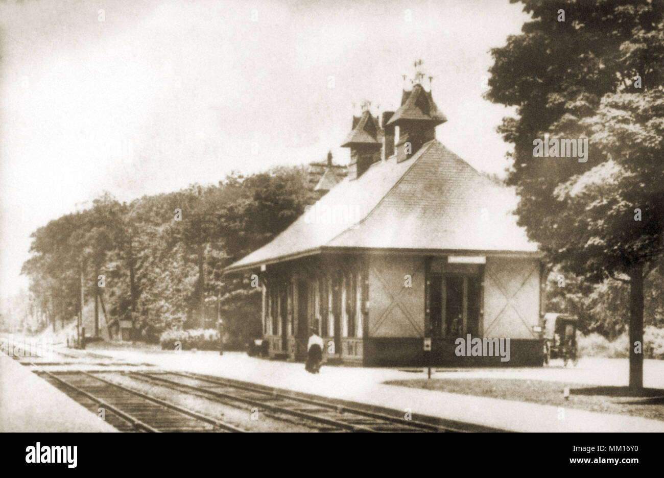 Railroad Station. Winchester. 1910 Stock Photo - Alamy