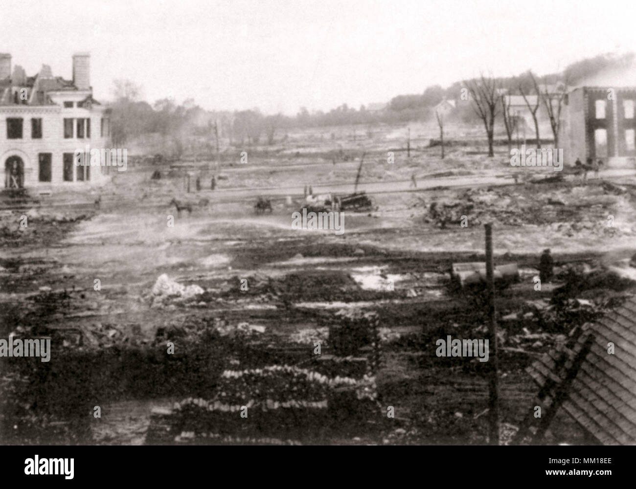 Ruins of Fire of Saint Albans. 1895 Stock Photo - Alamy