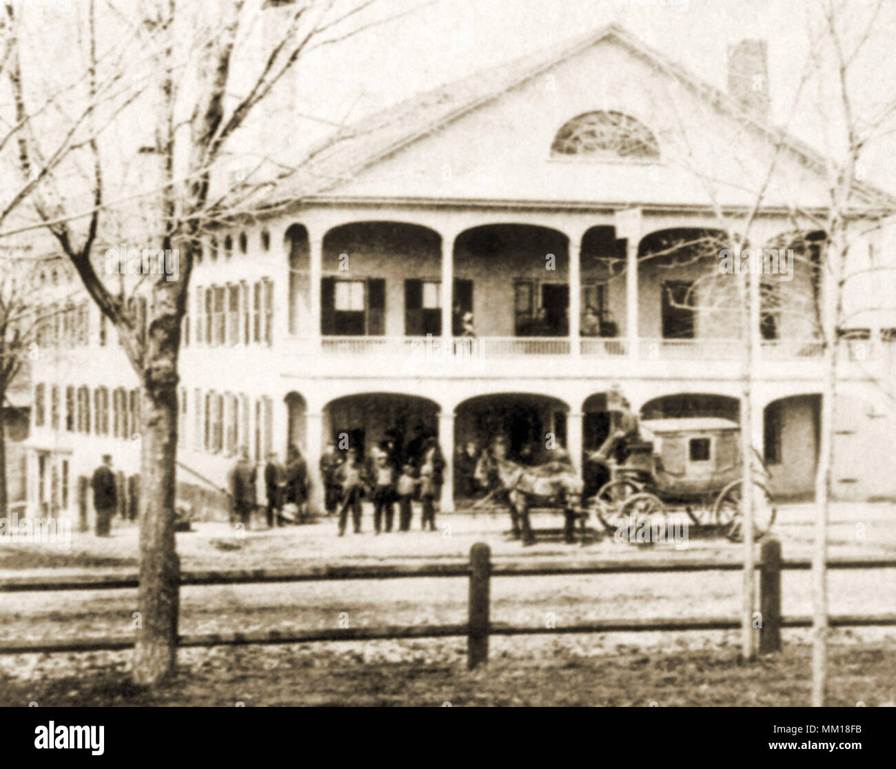American House. Saint Albans. 1860 Stock Photo - Alamy