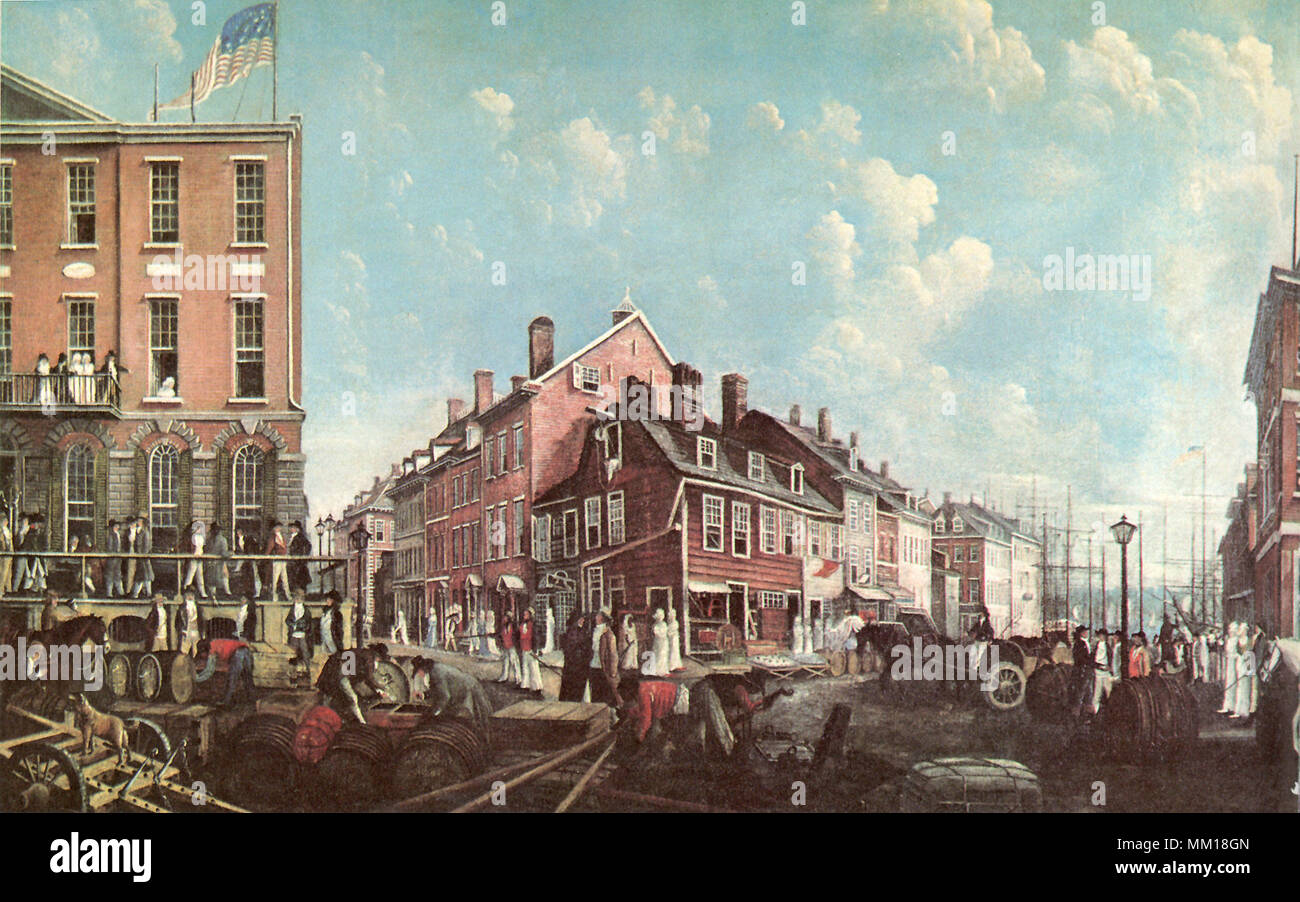 Tontine Coffe house. New York City. 1810 Stock Photo - Alamy