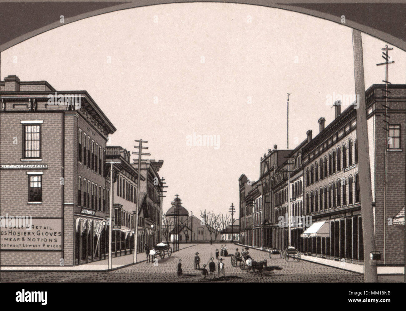 Merchants Row Looking South. Rutland. 1890 Stock Photo - Alamy