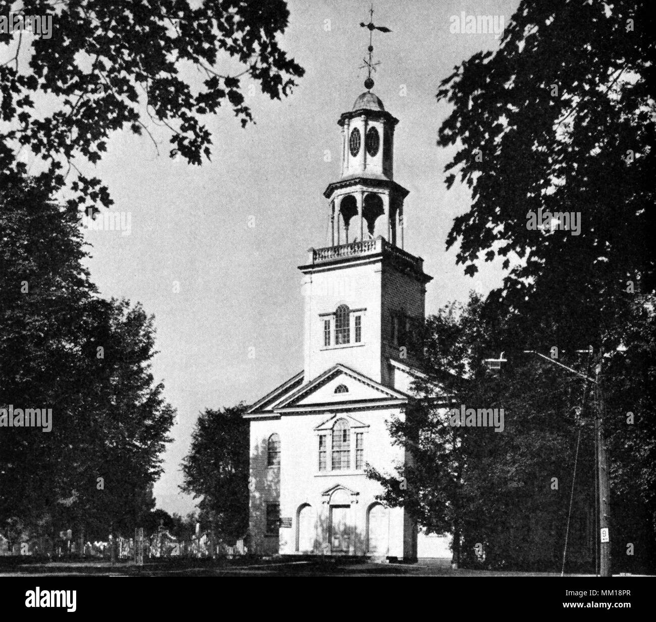 First Church in Vermont. Bennington. 1937 Stock Photo - Alamy