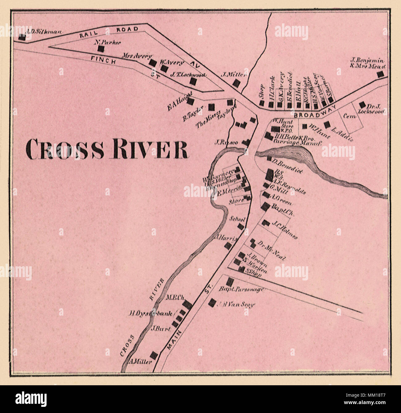 Map of Cross River. 1867 Stock Photo - Alamy