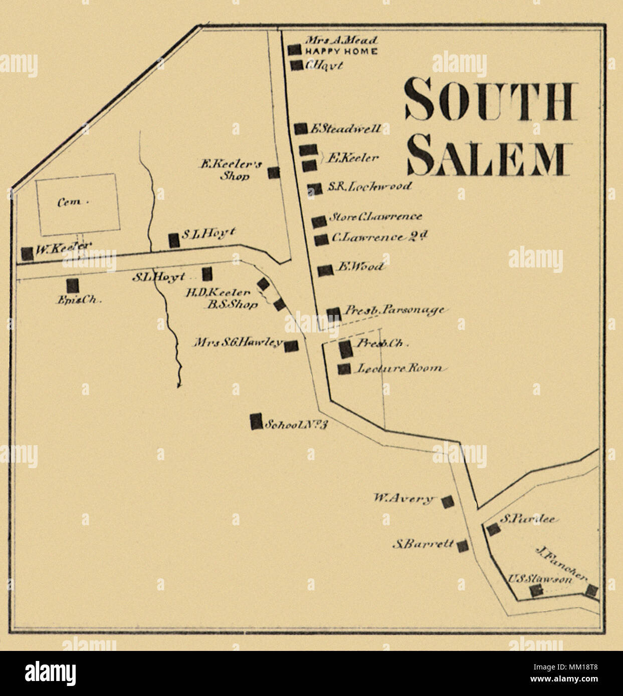 Map of salem hi-res stock photography and images - Alamy
