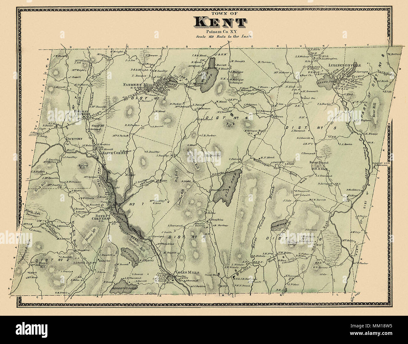Kent map hi-res stock photography and images - Alamy