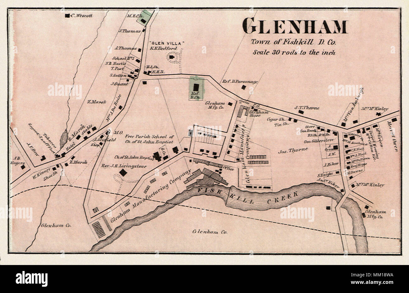 Map of Glenham 1867 Stock Photo - Alamy