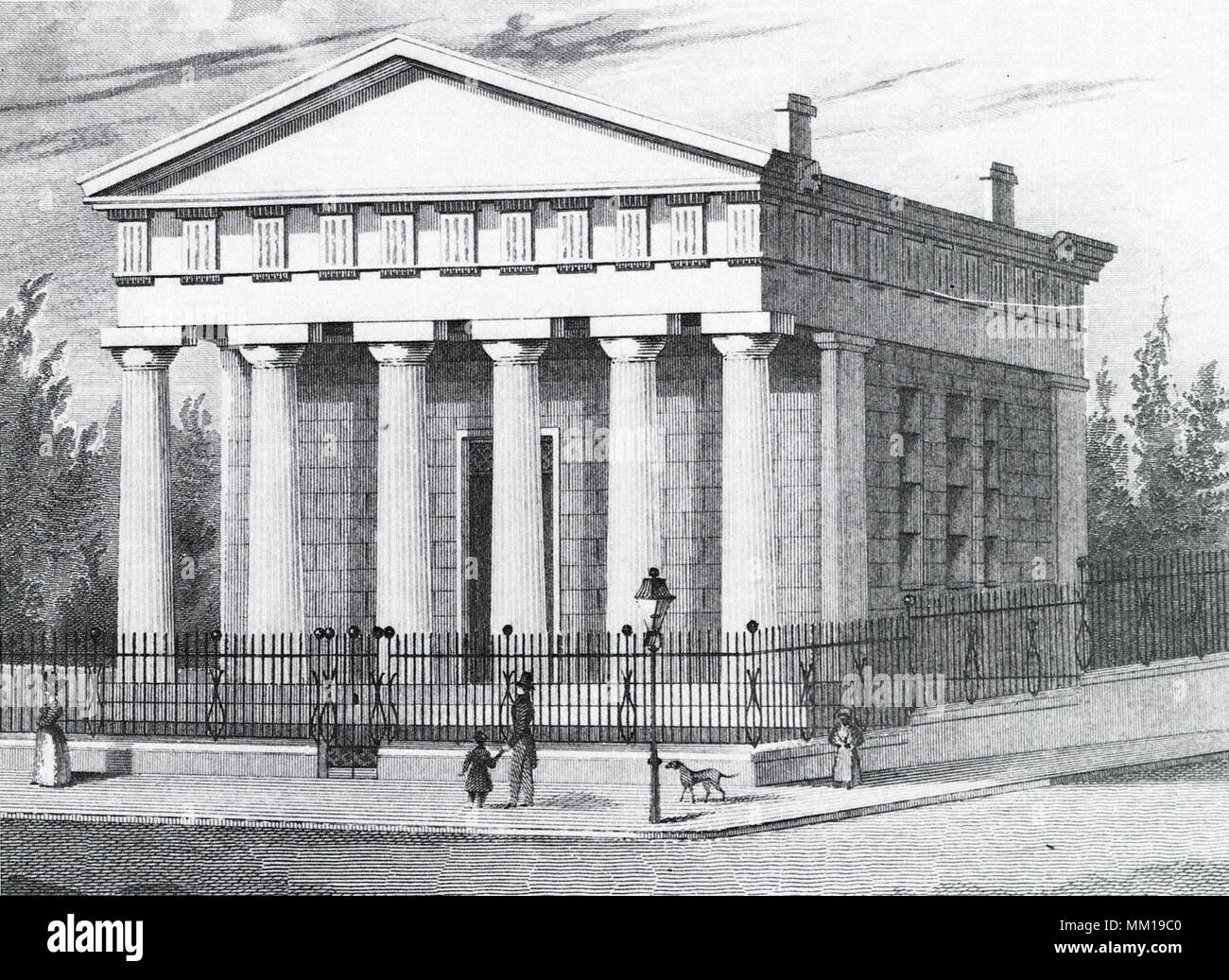 Free School on Baltimore & Aisquith Streets. Baltimore. 1830 Stock ...