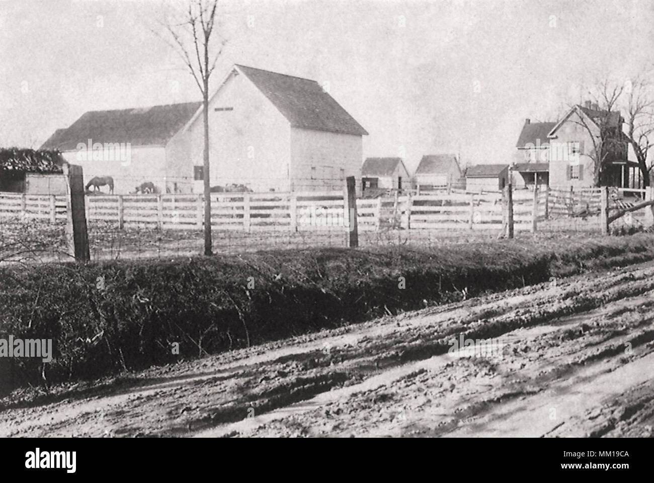 Kent County Farm, Residence and Barns of Overseer 1931 Stock Photo - Alamy