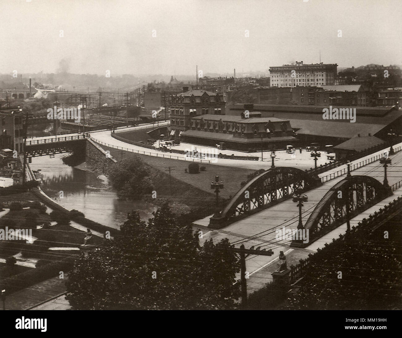 Union Station and Jones Falls. Baltimore. 1910 Stock Photo - Alamy