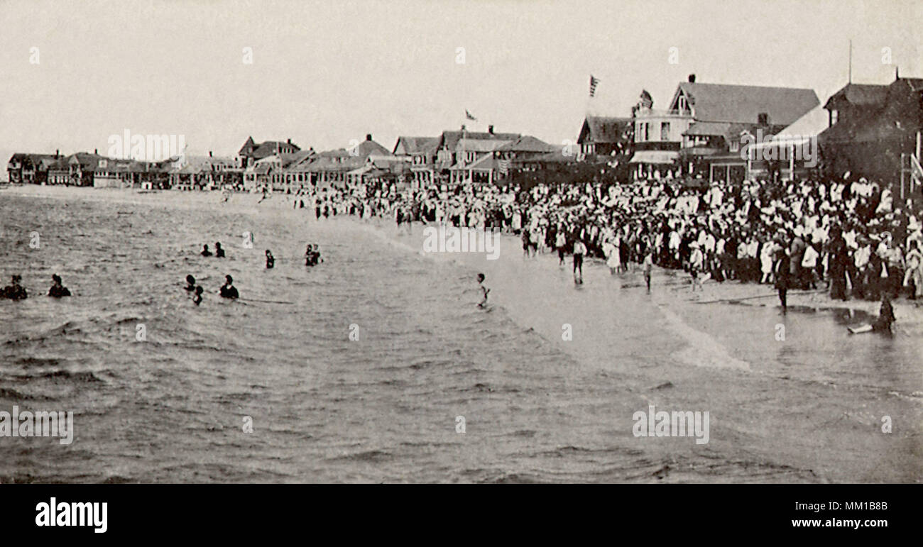 Ocean Beach. New London. 1907 Stock Photo - Alamy