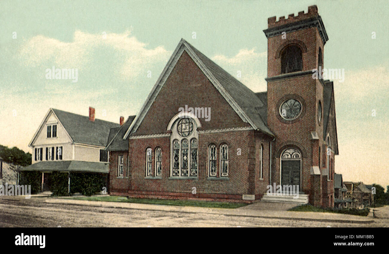 Methodist Church and Parsonage. Putnam. 1908 Stock Photo - Alamy