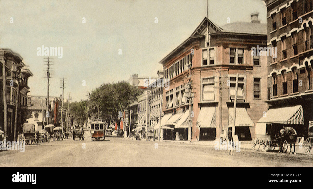 Main Street. Willimantic.1905 Stock Photo - Alamy